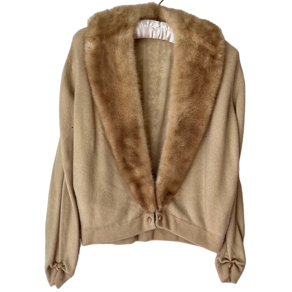 Unique Vintage | Sweaters | Vintage 94s Cashmere And Mink Cardigan ...